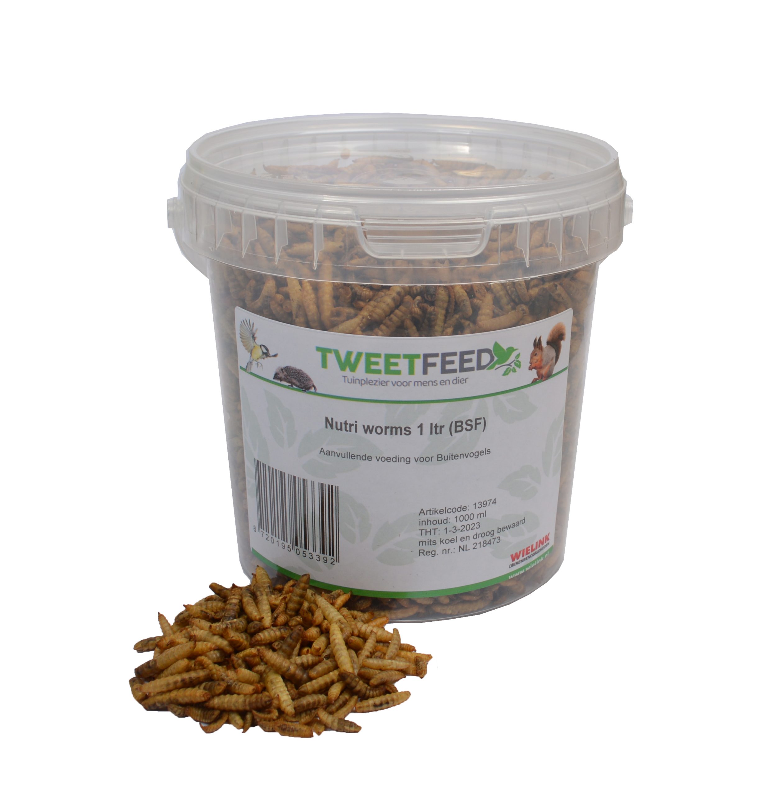 Nutri Worms 1ltr (BSF) - Wielink Dierenbenodigdheden