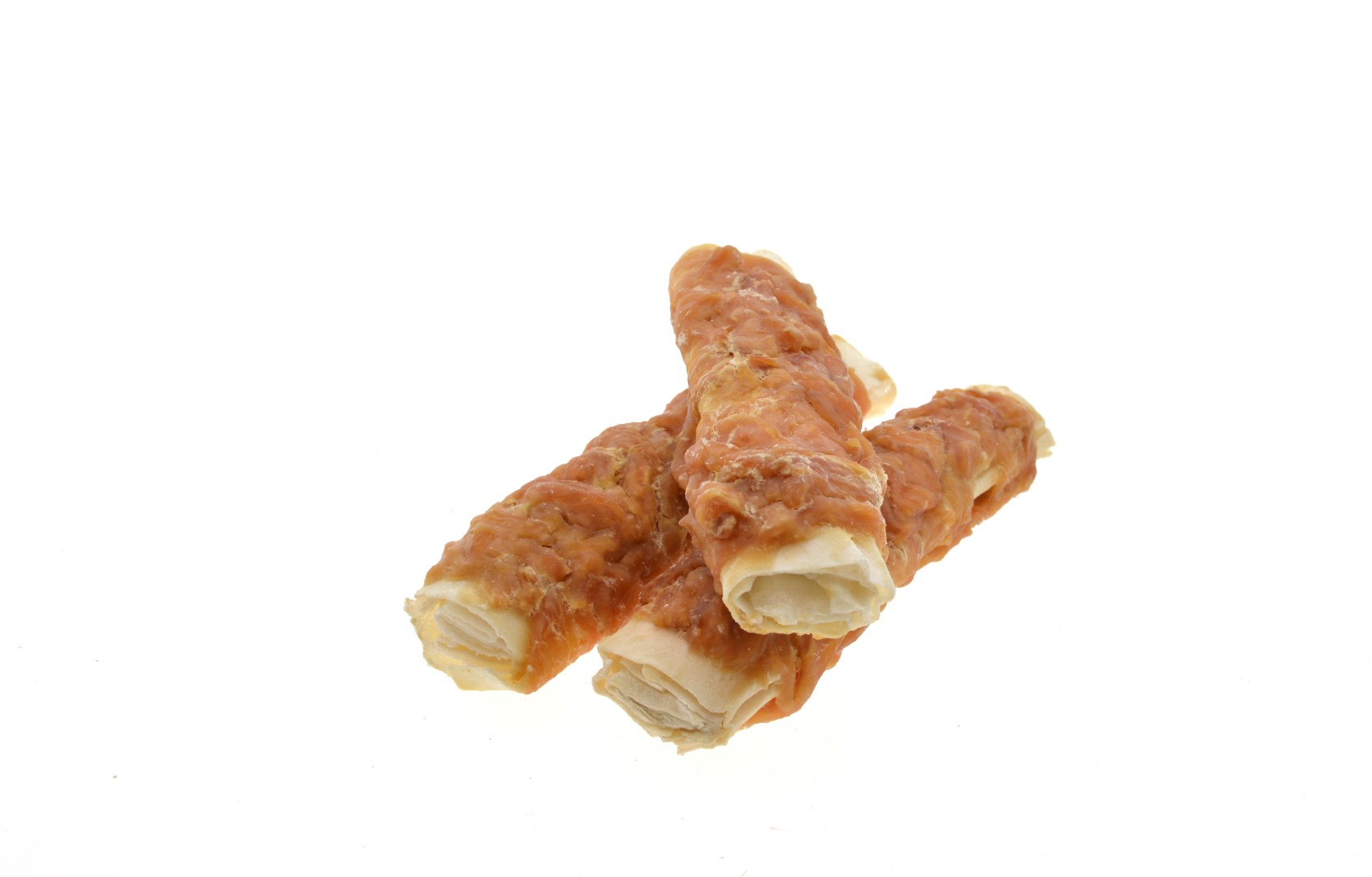 Rawhide rib met kip 19cm Bulk - Wielink Dierenbenodigdheden